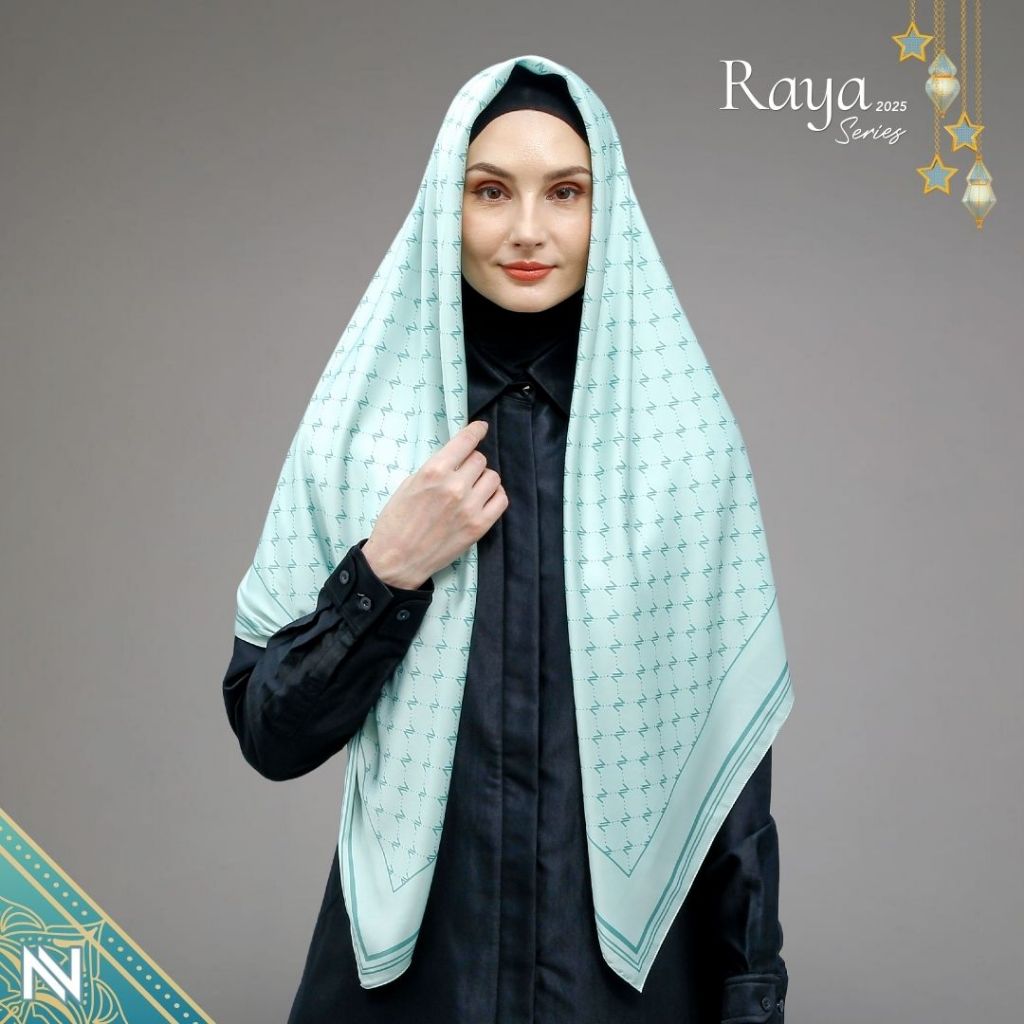 Jual Nina Nugroho - Monogram Raya Hint Of Green Square | Shopee Indonesia