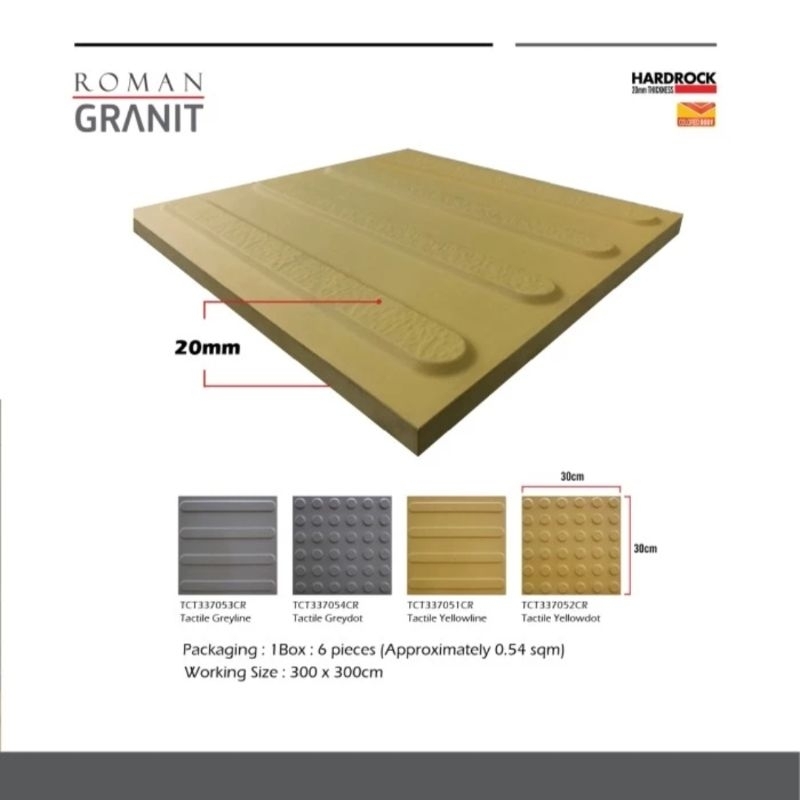 Jual Roman Granit Hardrock 30x30 Tactile Series / Granit Lantai ...