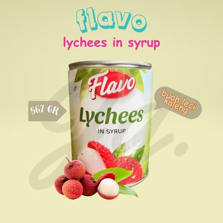 Jual FLAVO LYCHEES IN SYRUP 567 G | LYCHEE CANNED | BUAH LECI KALENG 567 GR | Shopee Indonesia