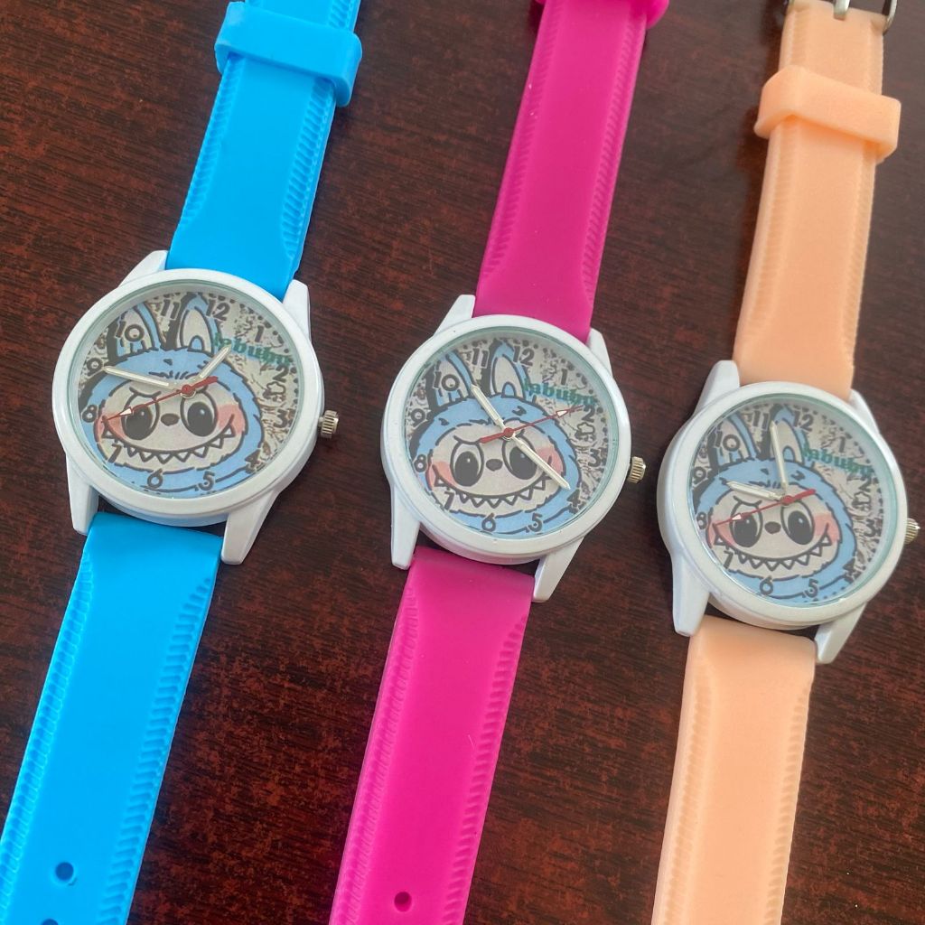 Jual Jam tangan [ LBB016 ] anak labubu Desain berbentuk persegi, tali ...