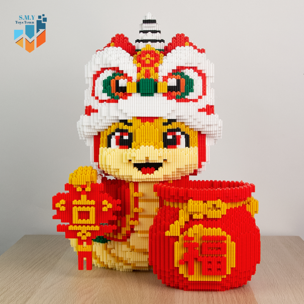Jual SMY Toystown CNY Caishen Lucky Snake Tiger Big Nano Block Bricks ...