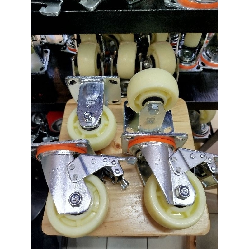 Jual RKS - Roda 4" inch HT Nylon Heavy Duty Double bearing caster 1set ...