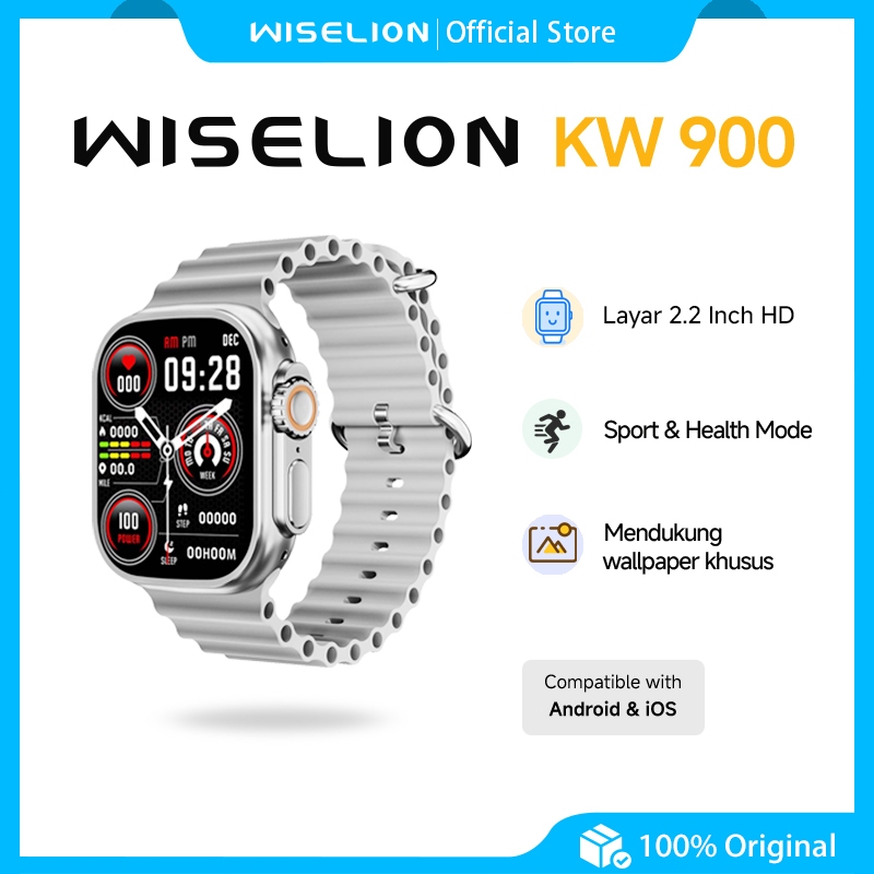 Jual WISELION New Bluetooth Smartwatch KW900 Ultra | IP68 | 2.2 inch ...