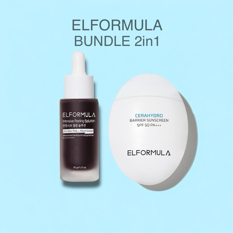 Jual ELFORMULA BUNDLE 2in1 - intensive peeling solution dan cerah hydro barier repair sunscreen ...