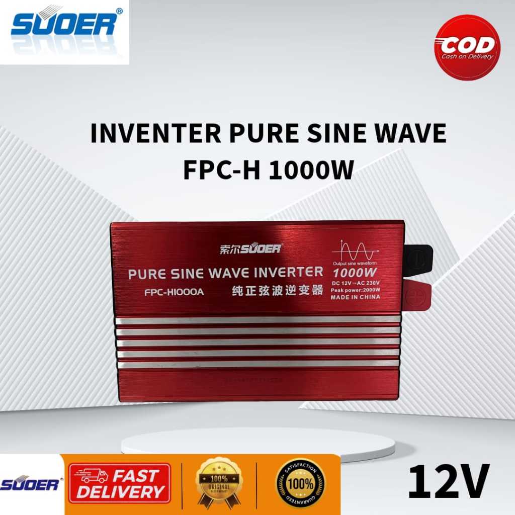Jual SUOER INVERTER FPC-H 1000 WATT 12 VOLT PURE SINE WAVE | Shopee Indonesia