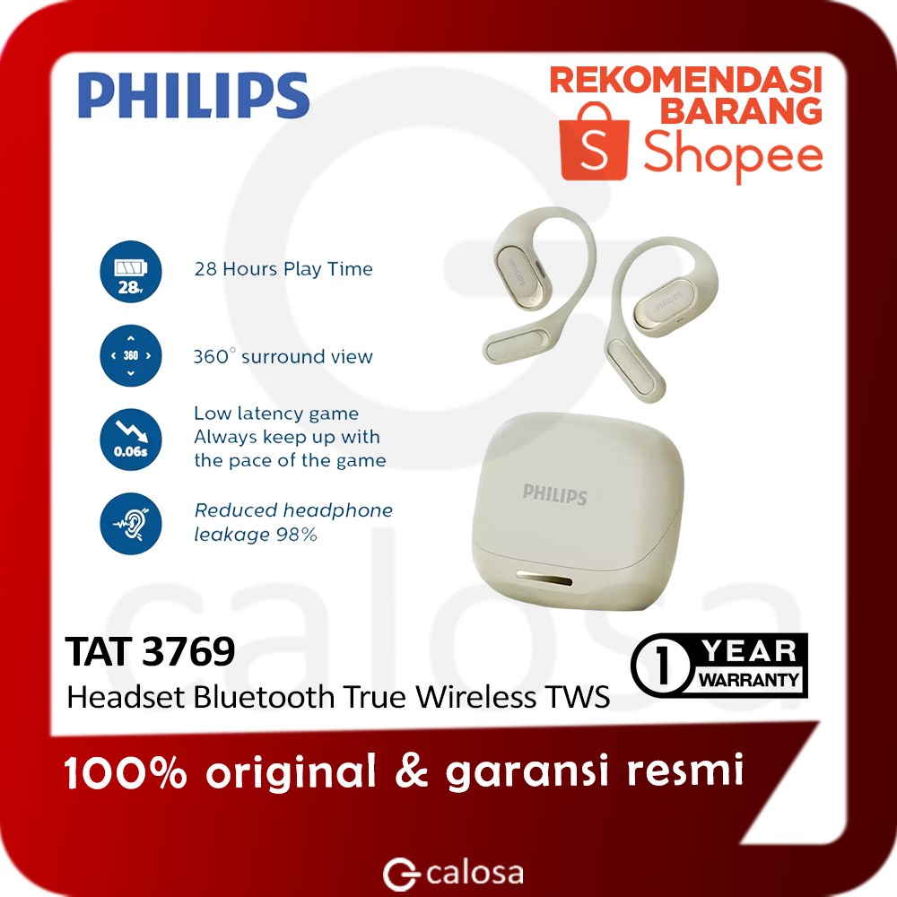 Jual Philips TAT3769 Headset Bluetooth True Wireless TWS / TAT 3769 ...