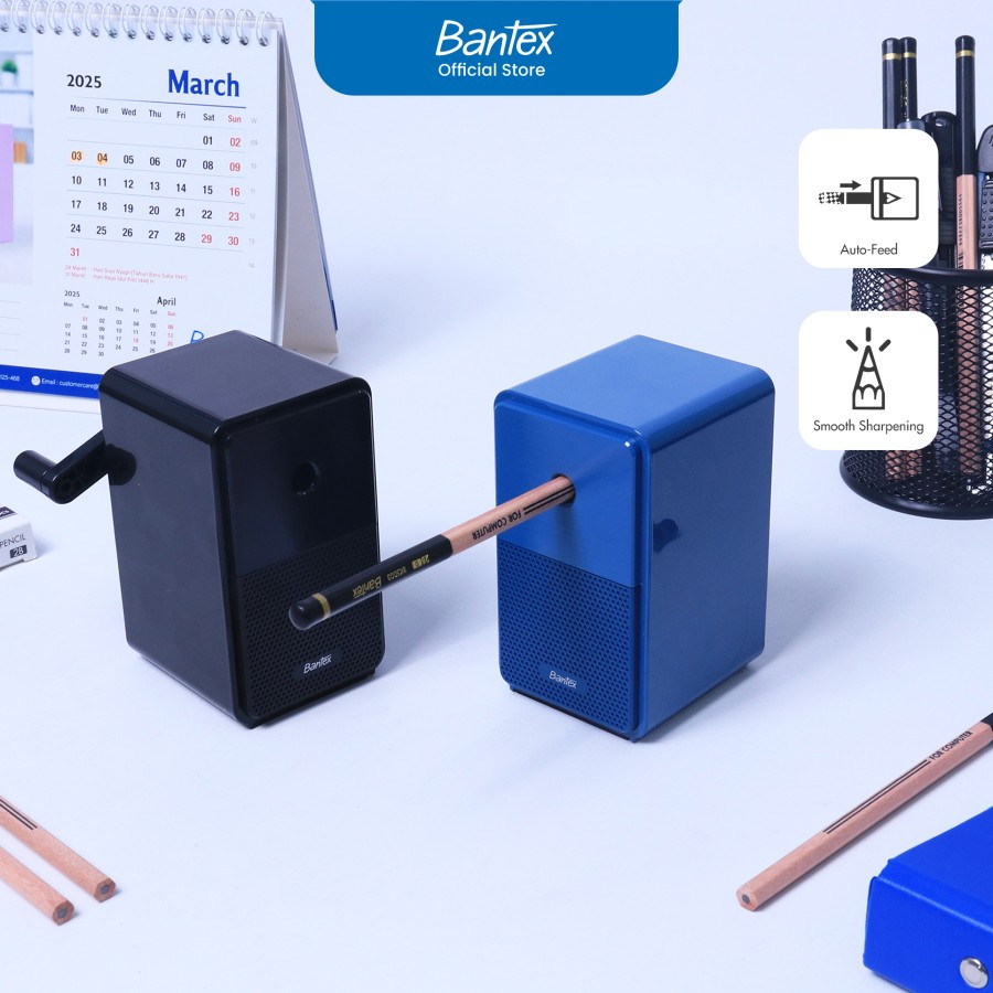 Jual Bantex Rautan Pensil Meja Otomatis / Rotary Sharpener dengan 5 ...