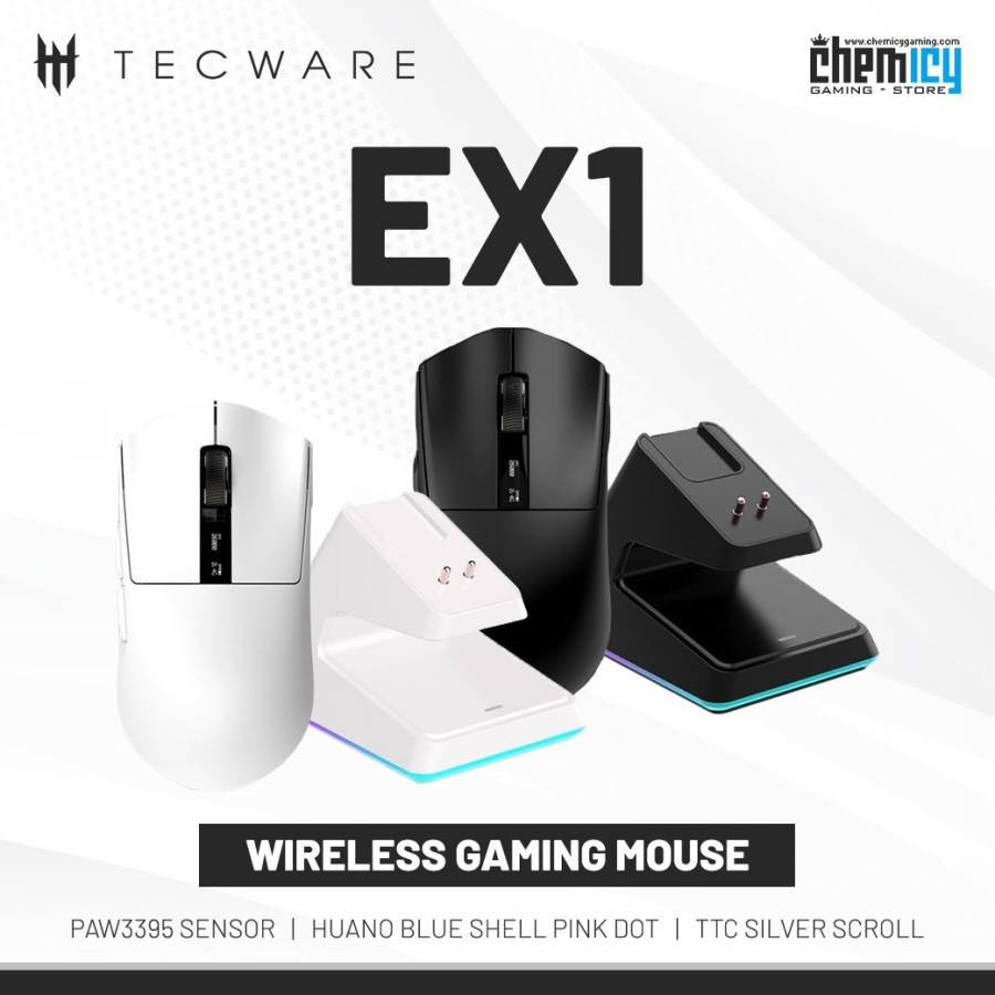 Jual Tecware EX1 26K / EX1-26K Wireless RGB Gaming Mouse with Charging ...