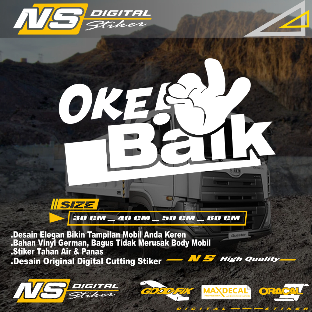 Jual Stiker Mobil Variasi Kaca Bodi Samping Kata Kata Truk Canter Pick Up granmax L300 Keren ...