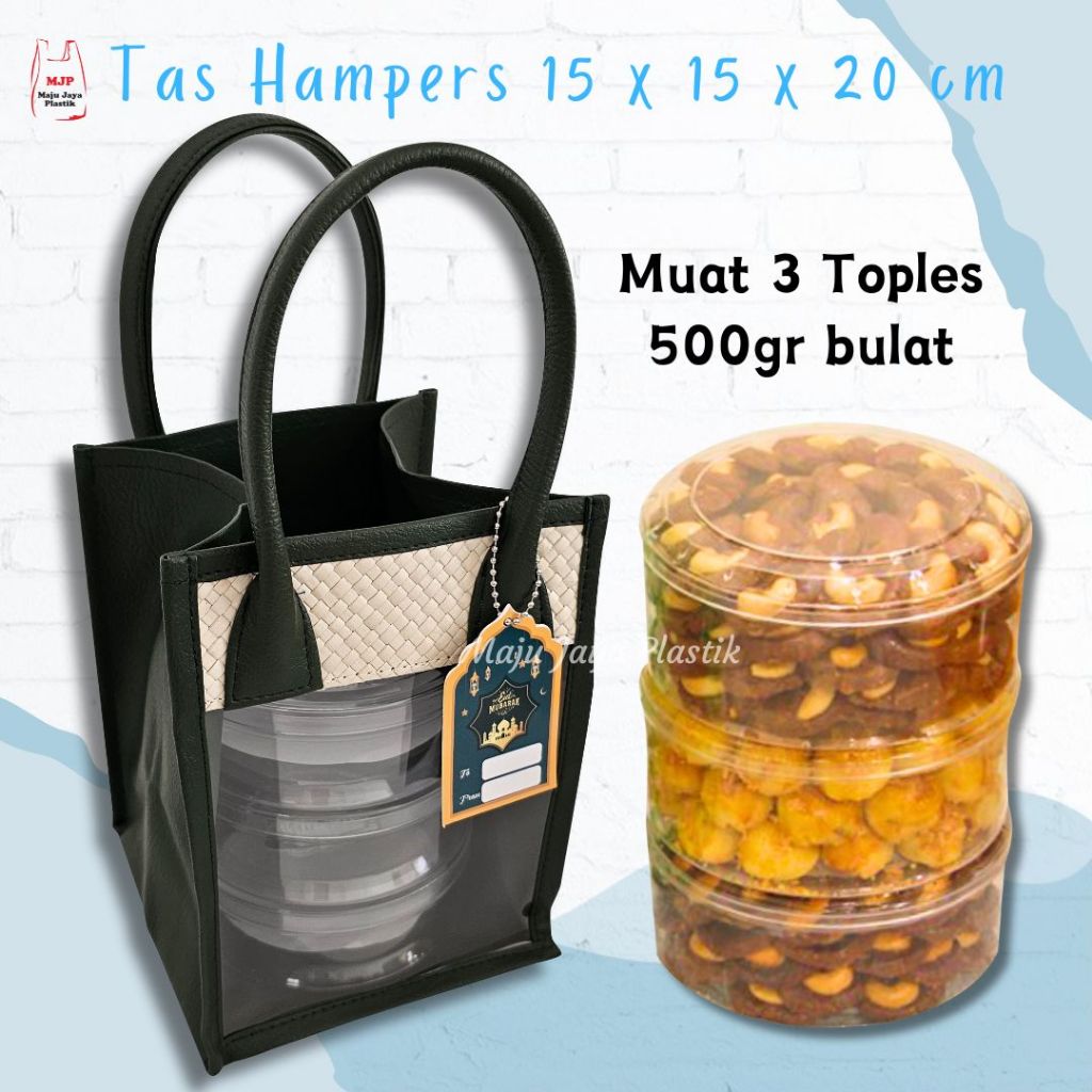 Jual Tas Hampers lebaran Gift Kue kering 15x15x20 3 toples Tas hampers ...