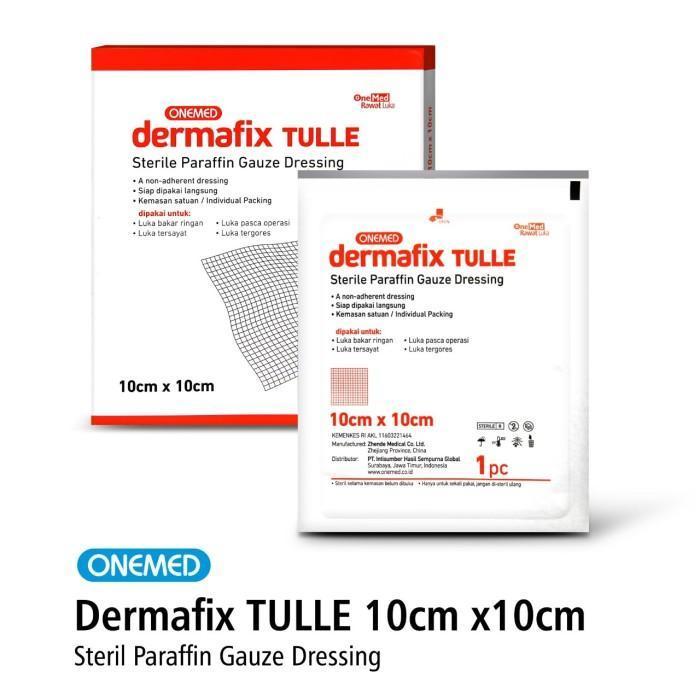 Jual Onemed Dermafix TULLE Steril Paraffin Gauze Dressing 10x10cm isi ...
