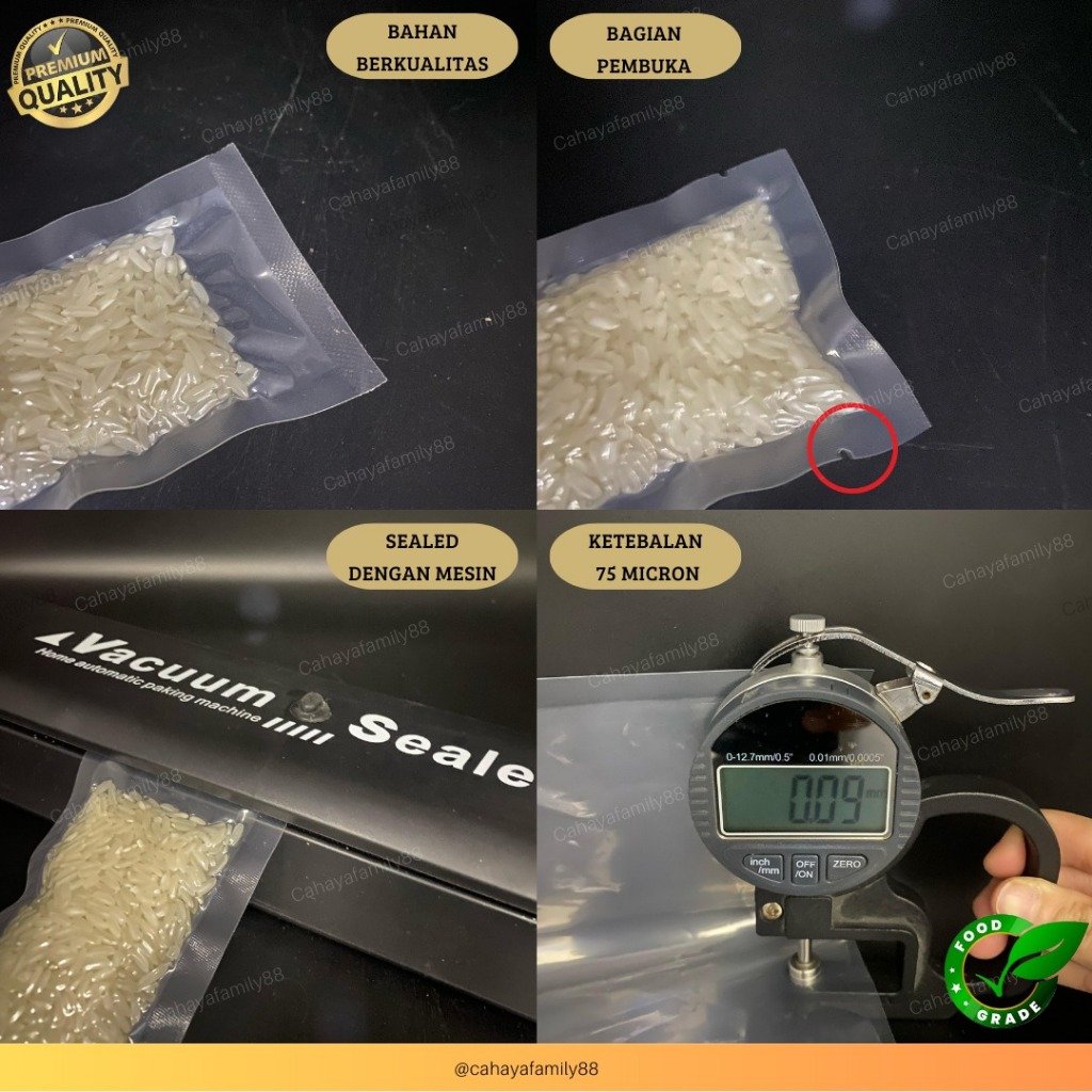 Jual plastik vacum | vacuum | vakum bag sealer nylon makanan kemasan ...