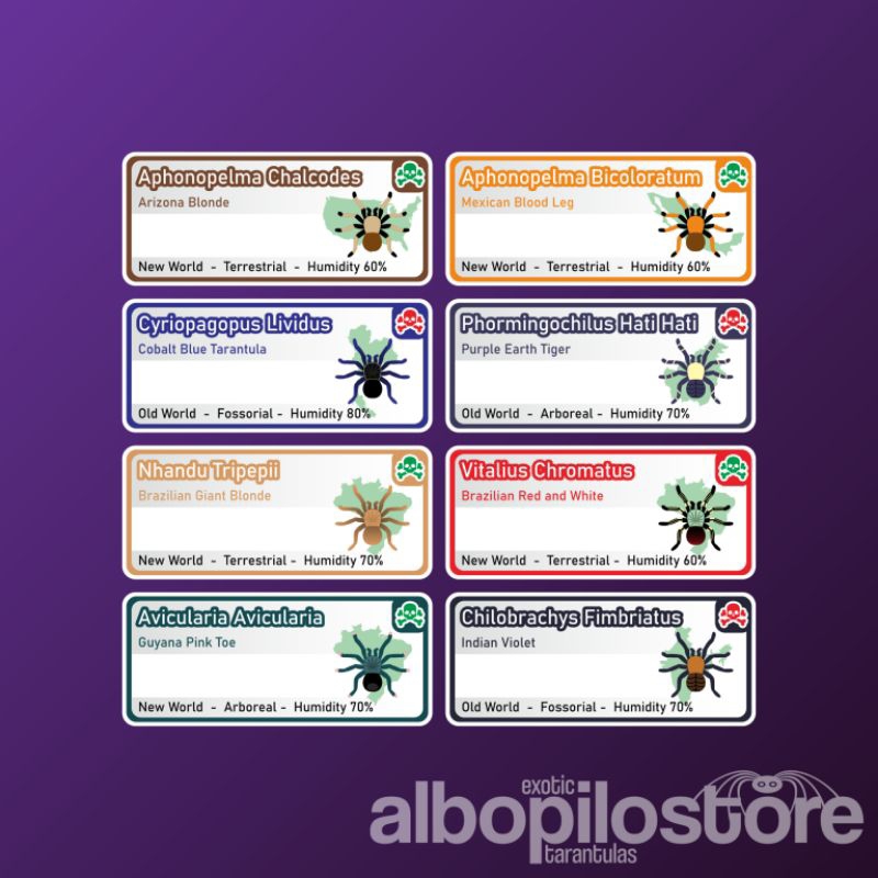 Jual Label Stiker Nama Tarantula | Shopee Indonesia