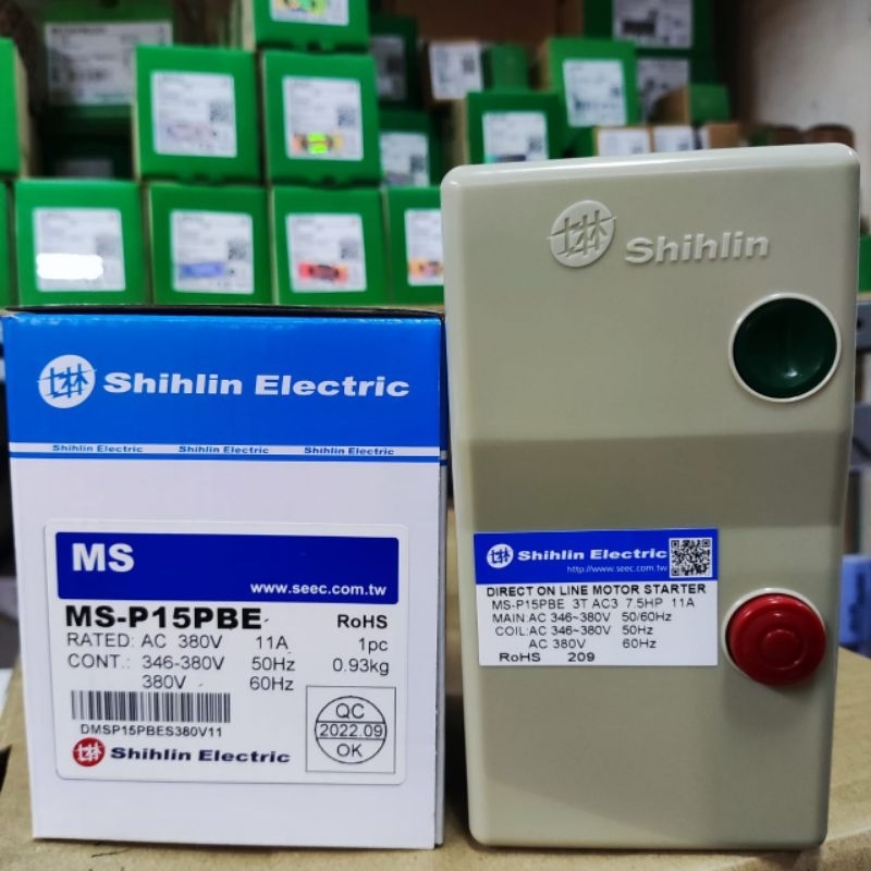 Jual DOL STATER MS-P15PBE 11A 220V/380V 3PHASE DIRECT ONLINE DOL STARTER SHIHLIN ELECTRIC ...