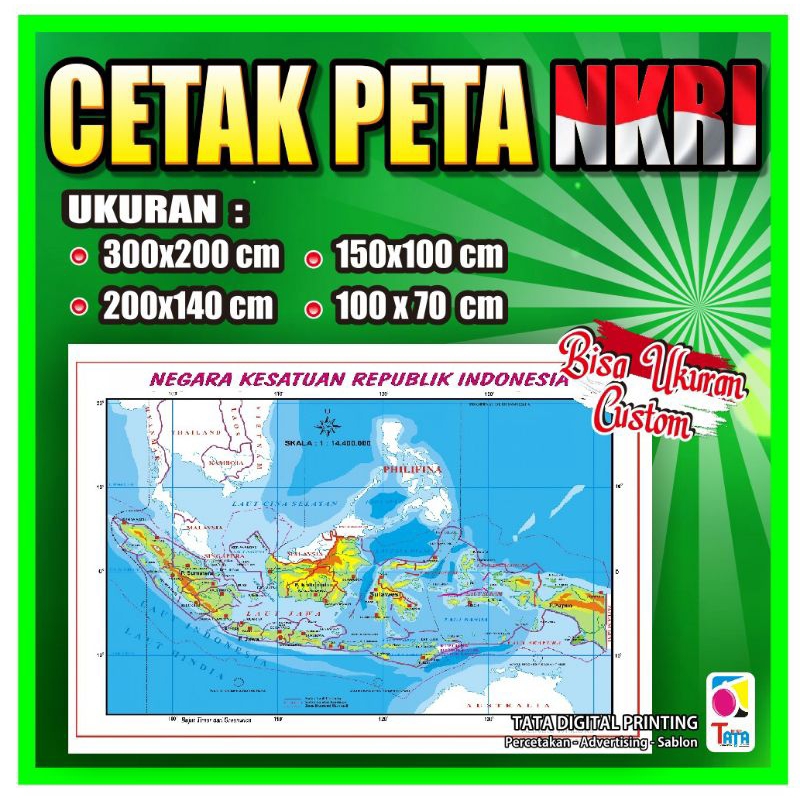 Jual Peta NKRI, PETA INDONESIA CUSTOM | Shopee Indonesia