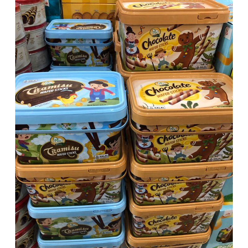 Jual DENEX WAFER STICK JAJAN LEBARAN KALENG 180gr | Shopee Indonesia