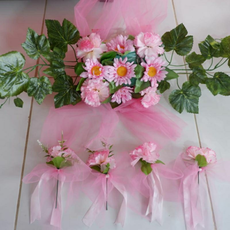 Jual Bunga Mobil Pengantin Hiasan Wedding Car Dekorasi Pita Mobil ...