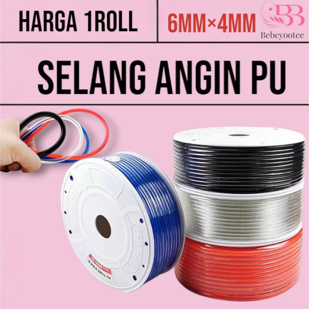 Jual SELANG PU 6mm x 4mm/SELANG PU 6MM/SELANG PU 6x4/SELANG PU ROLL | Shopee Indonesia