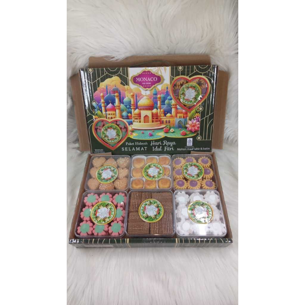 Jual Monaco Paket Hidayah Kotak Isi 6 Macam Cookies Enak dan Halal ...
