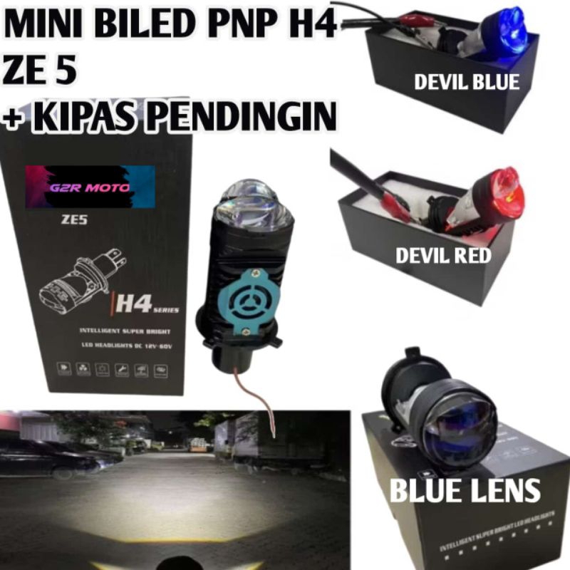 Jual Mini Biled H4 Pnp + Kipas ze 5 Super Bright Universal Mobil Motor ...