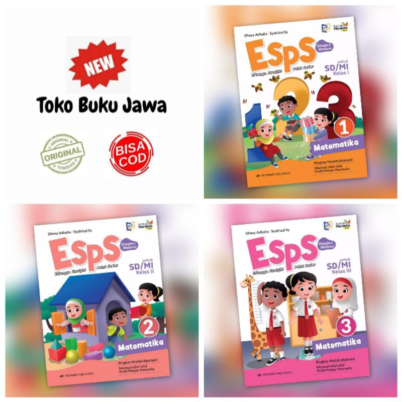 Jual [Erlangga] Buku SD Revisi ESPS Matematika Kelas 1 2 3 4 5 6 SD Kurikulum Merdeka Erlangga ...