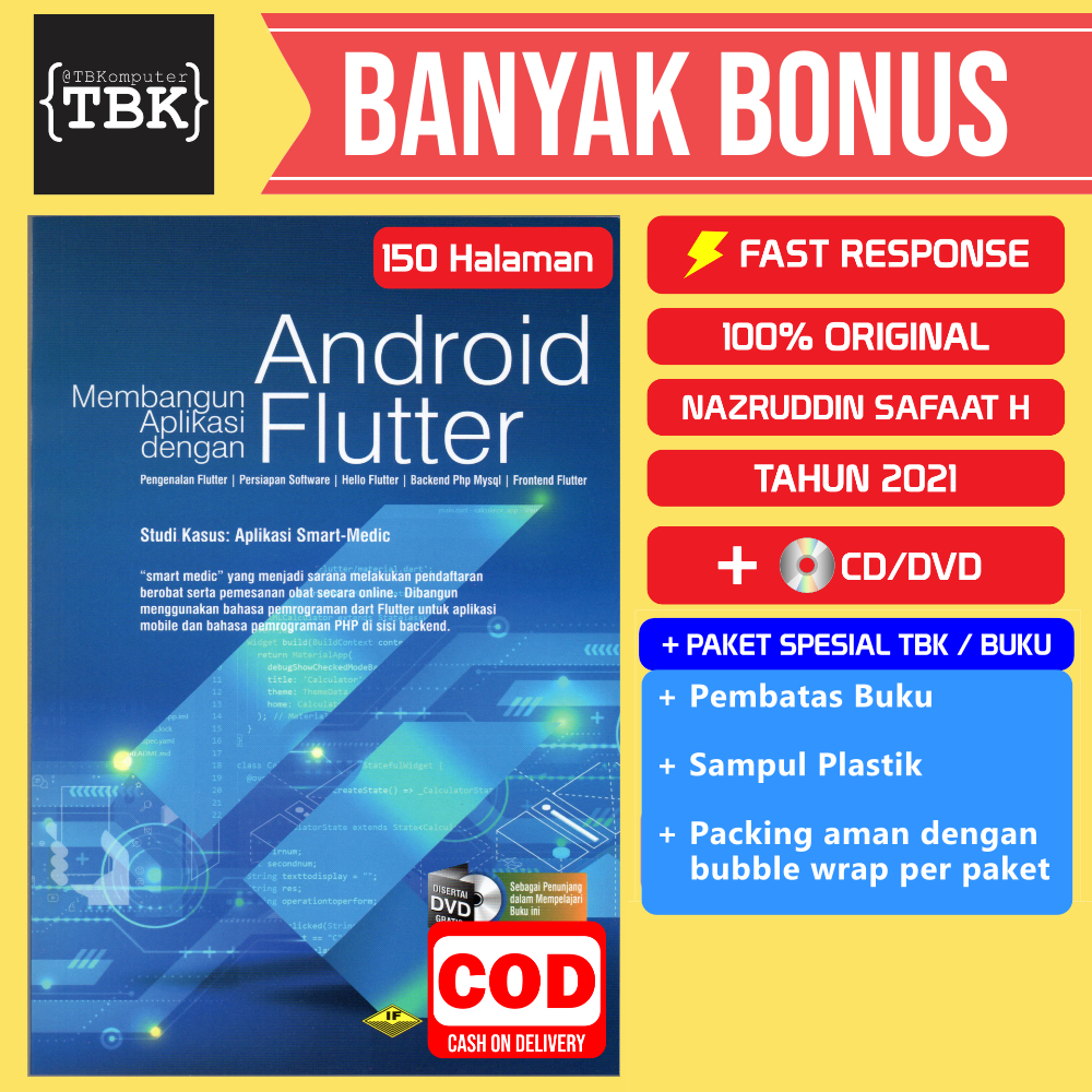 Jual BUKU MEMBANGUN APLIKASI DENGAN ANDROID FLUTTER NAZRUDDIN SAFAAT | Shopee Indonesia