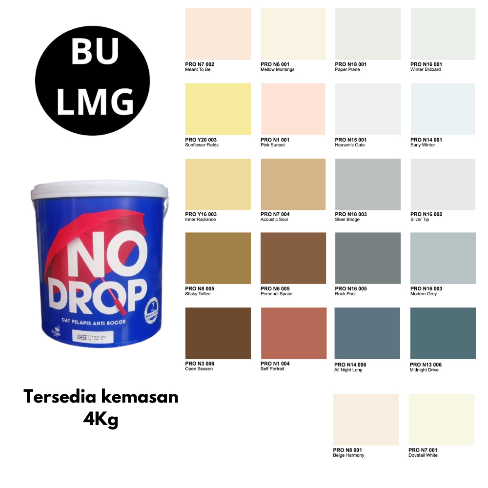 Jual No Drop TINTING 4Kg || No Drop Cat Premium || Bisa Request Warna ...