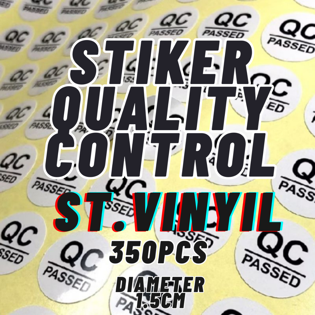 Jual stiker quality control qc passed, bahan STIKER VINYL isi 350 pcs ...