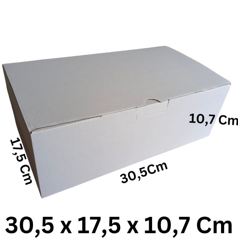 Jual Kardus Box Dus Sepatu 30,5x17,5x10,7cm Putih Tanggung Besar ...