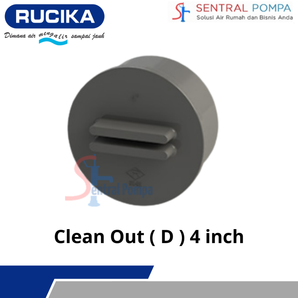 Jual Rucika Clean Out 4" PVC D Cap / CO 4 inch Penutup Tutup Lubang ...