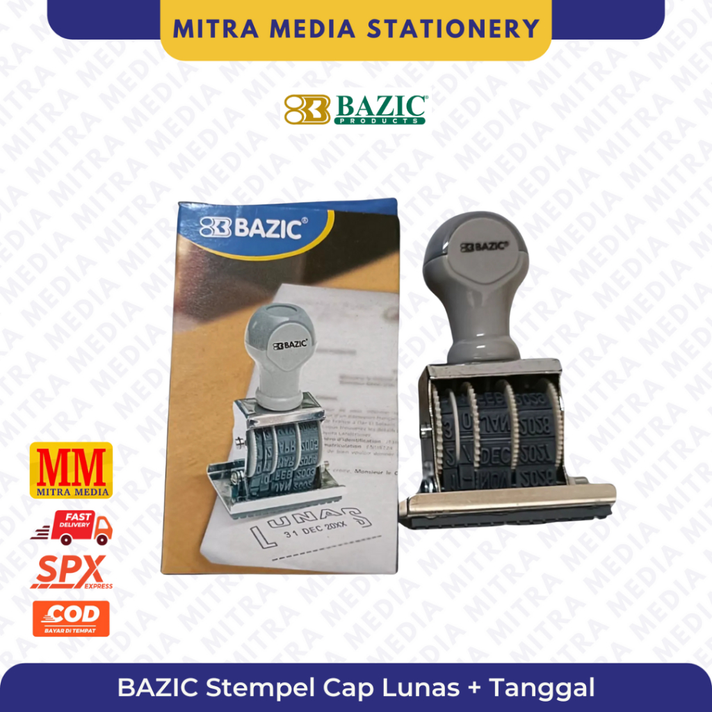 Jual Stempel Lunas / Cap / Stempel Tanggal Bazic BC-68 | Shopee Indonesia