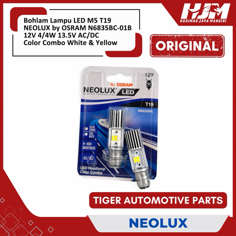 Jual Bohlam Lampu Depan Utama Motor LED M5 H6 T19 Kaki 1 Color Combo Dua Warna NEOLUX by OSRAM ...