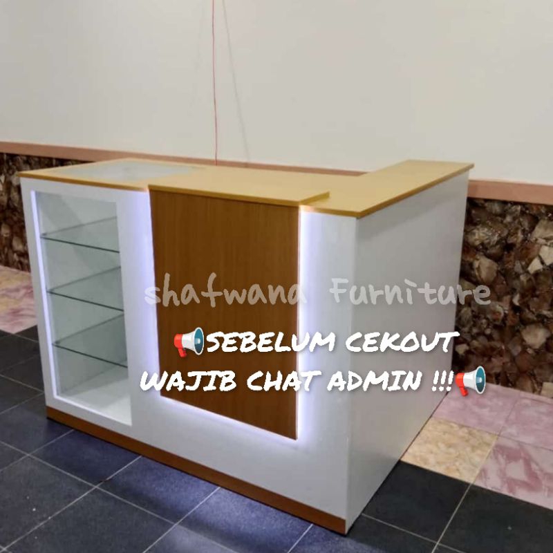 Jual MEJA KASIR TOKO MEJA ETALASE ETLASE BRILINK MEJA COUNTER MEJA ...