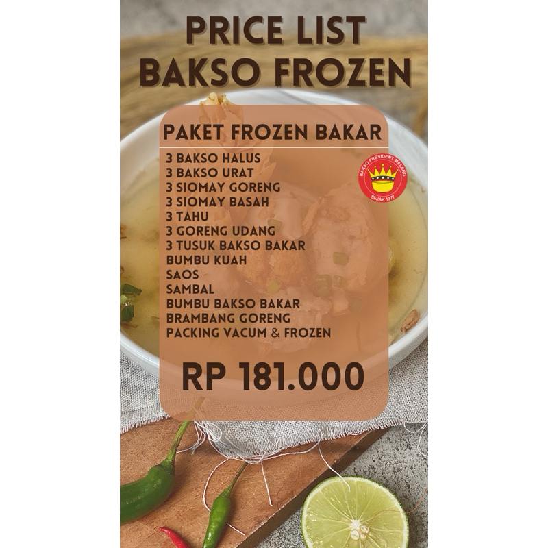 Jual Bakso President Frozen Bakar Khusus Pulau Jawa | Shopee Indonesia