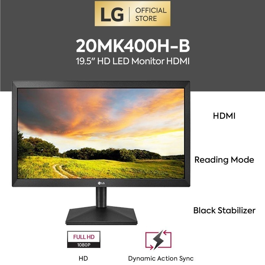 Jual LG MONITOR LED 20MK400H HDMI 19.5 inch | Shopee Indonesia