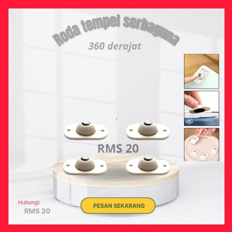 Jual roda tempel stainless 360 derajat putar serabaguna roda stronger ...