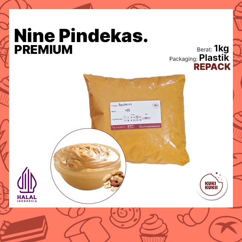 Jual Selai Kacang Pindekas The Nine 1kg Repack | Pindakaas The Nine ...