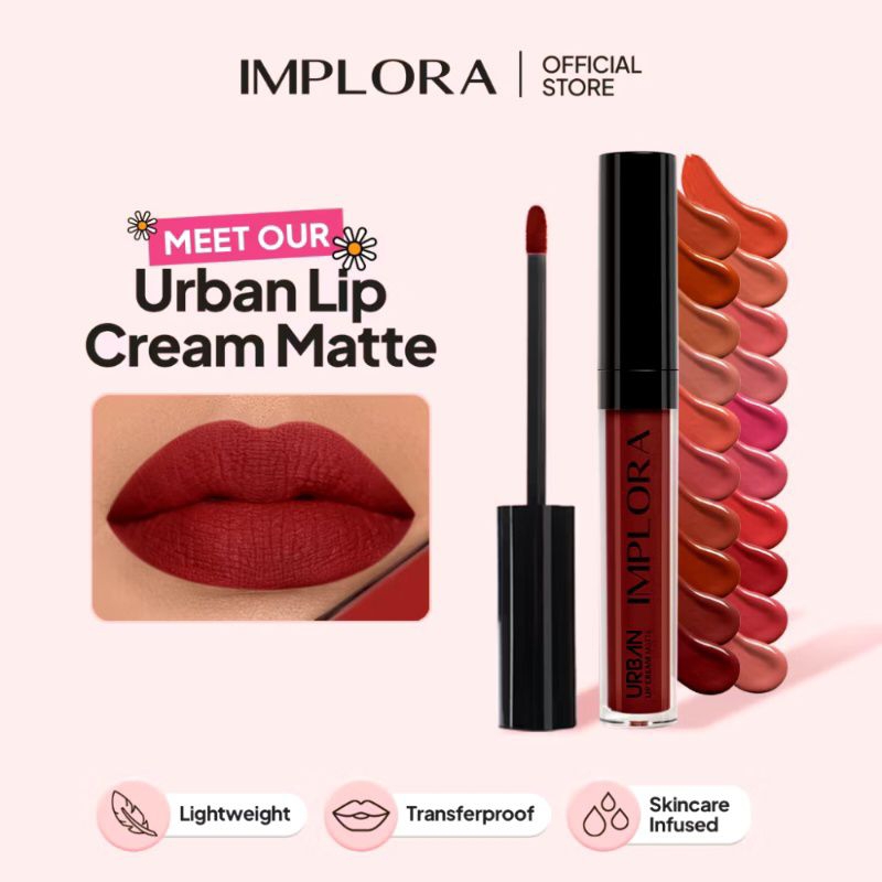 Jual Urban Lip Cream Implora Matte Lipcream Banyak Pilihan Warna Shade ...