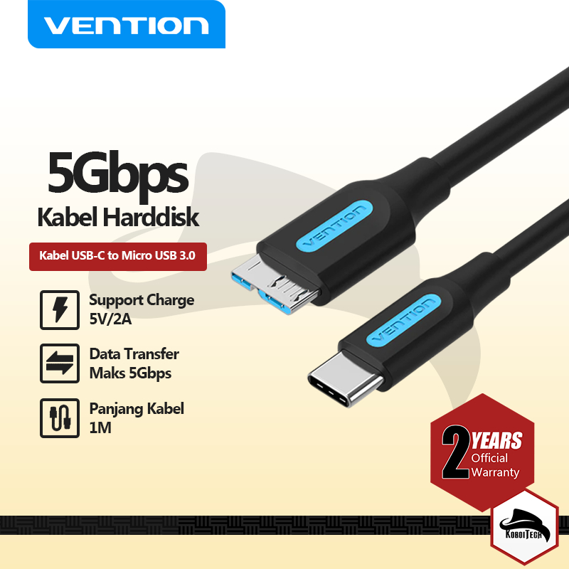 Jual KOBOITECH - KABEL DATA HDD HARD DRIVE DISK VENTION USB-C TO MICRO ...