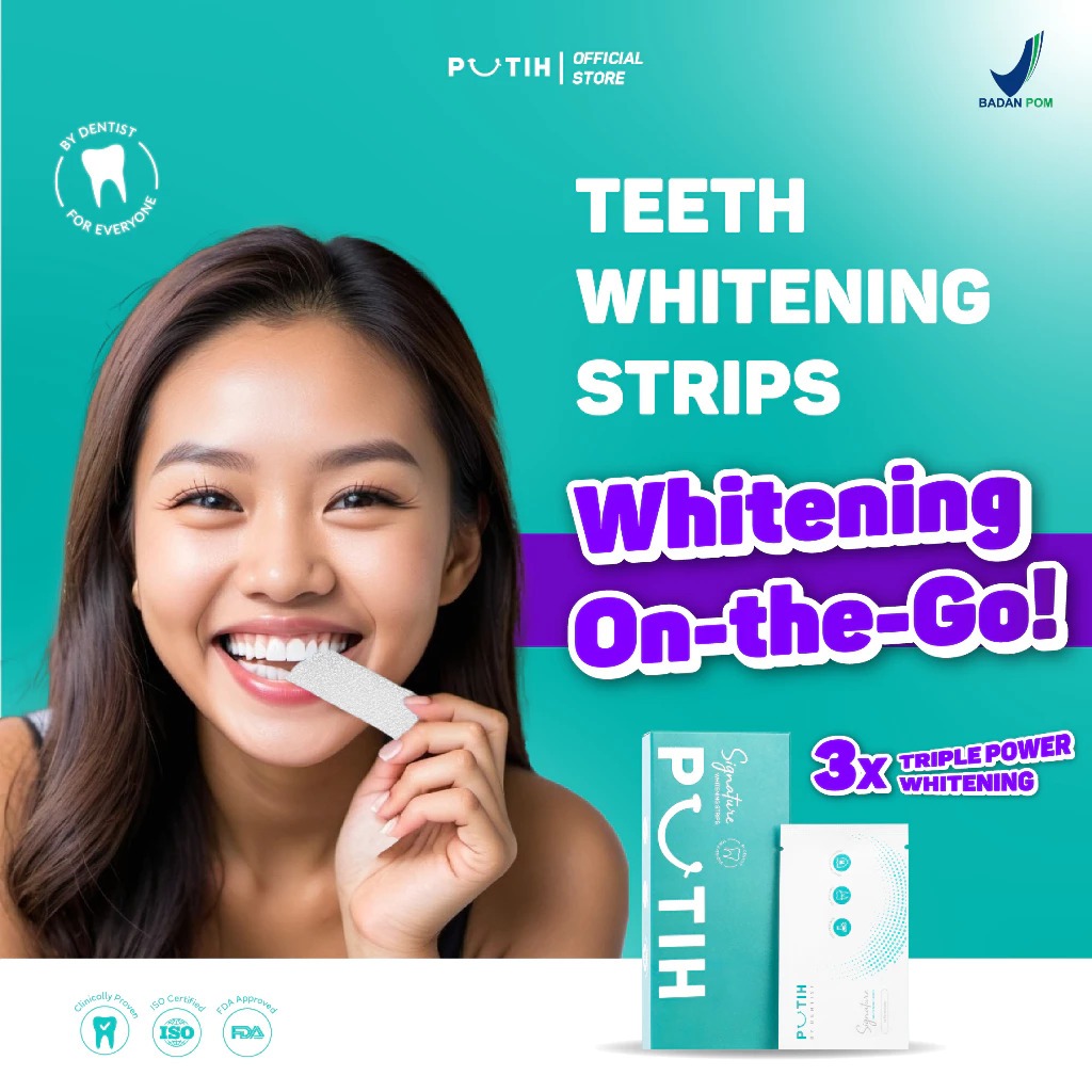 Jual PUTIH Signature Whitening Strips Pemutih Gigi dari Dokter Gigi ...