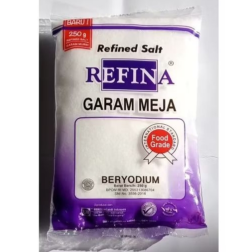 Jual GARAM meja REFINA Refined Salt Beryodium 250 g | Shopee Indonesia