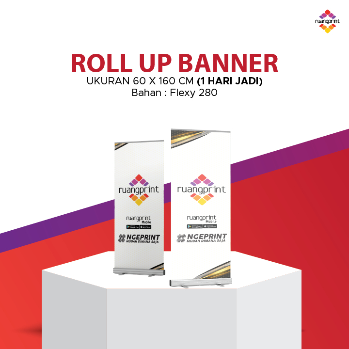 Jual Roll Up Banner 60 x 160 Flexy 280gr / Cetak Roll Up Banner (proses 1 hari jadi) Hanya di ...