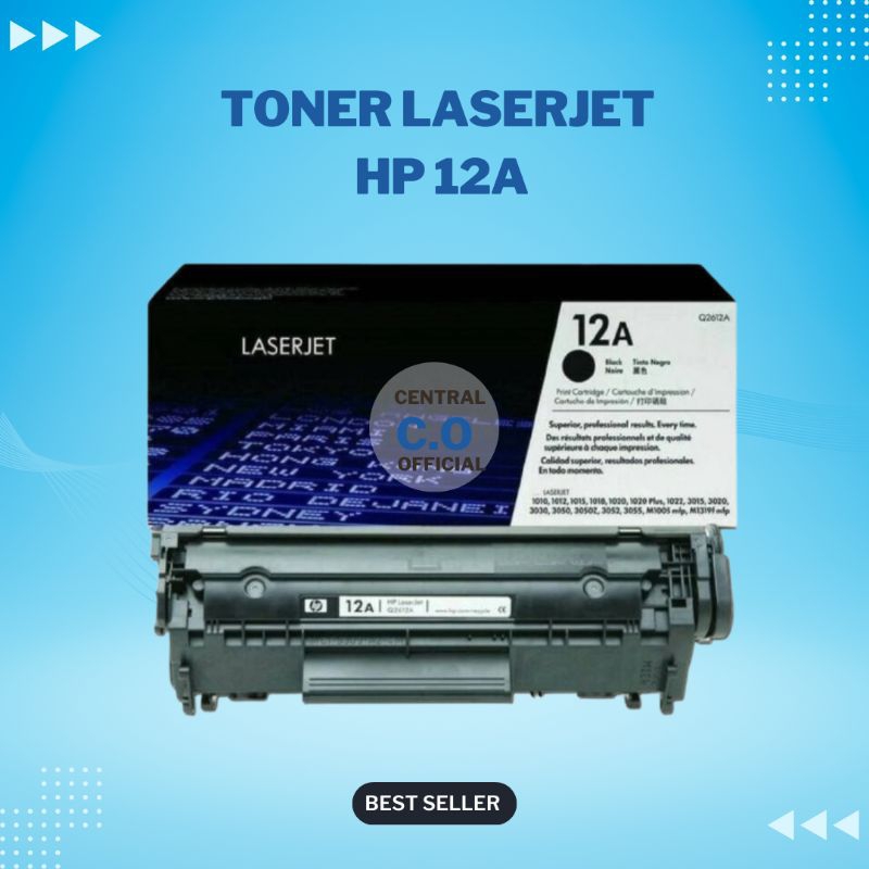 Jual Toner Hp LaserJet 12a/Cartridge Toner hp laserJet Q2612a Black | Shopee Indonesia