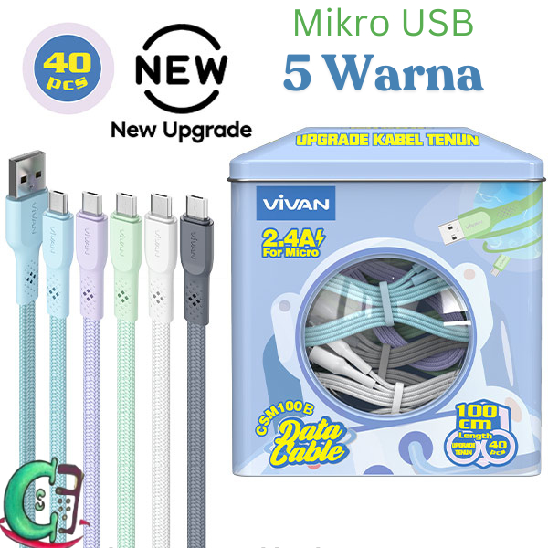 Jual Kabel Data Mikro USB Vivan Bahan Nylon | Shopee Indonesia