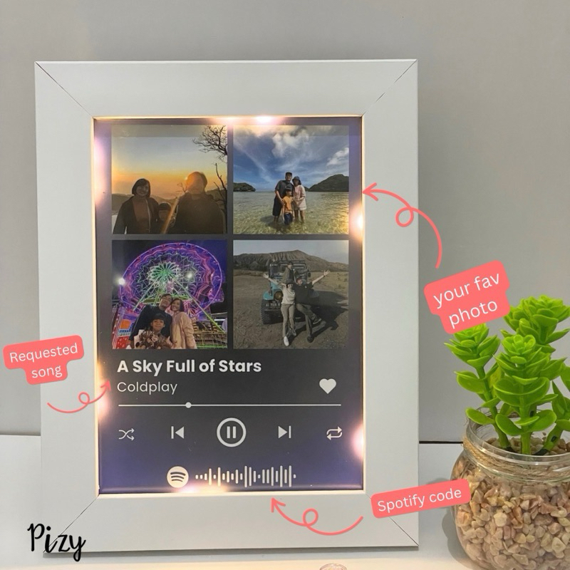 Jual 1 HARI JADI | FRAME LED 5R | FRAME SPOTIFY | BINGKAI FOTO ...