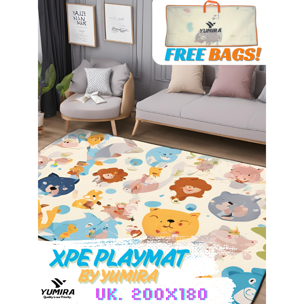 Jual [YUMIRA] XPE ASLI PLAYMAT | 180 cm x 200 cm | MATRAS TIKAR LIPAT | TEKNOLOGI BARU XPE ...