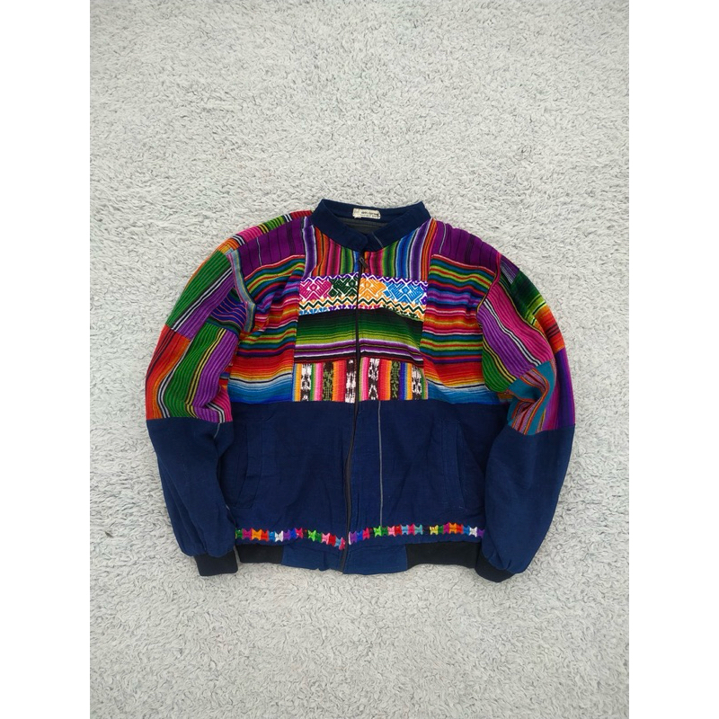 Jual Retro jacket guatemala - ethnic jacket - patch work jacket ...