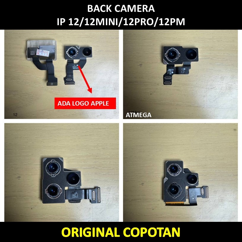 Jual ORIGINAL BACK CAMERA IP 12 12MINI 12PRO 12PM PRO MAX KAMERA ...