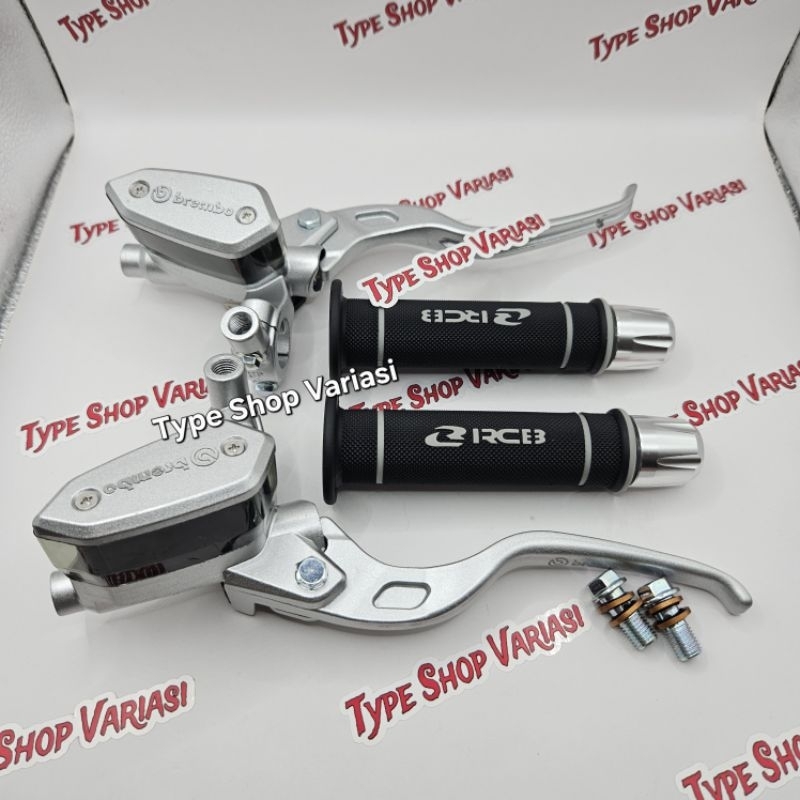 Jual Paket 3in1 Master Rem Silver Dan Hitam 2 Tabung Tipe Oval 1 Set Kiri Kanan + Handgrip RCB ...