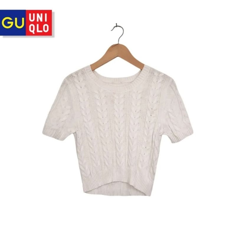 Jual Atasan Knit Kepang GU Uniqlo Broken White (KODE : B60 -11 ...